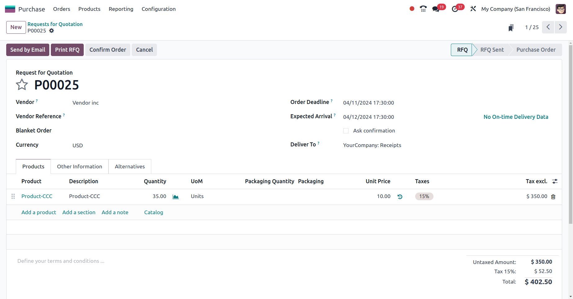 Odoo Purchase Management ERP Software | Devintellecs